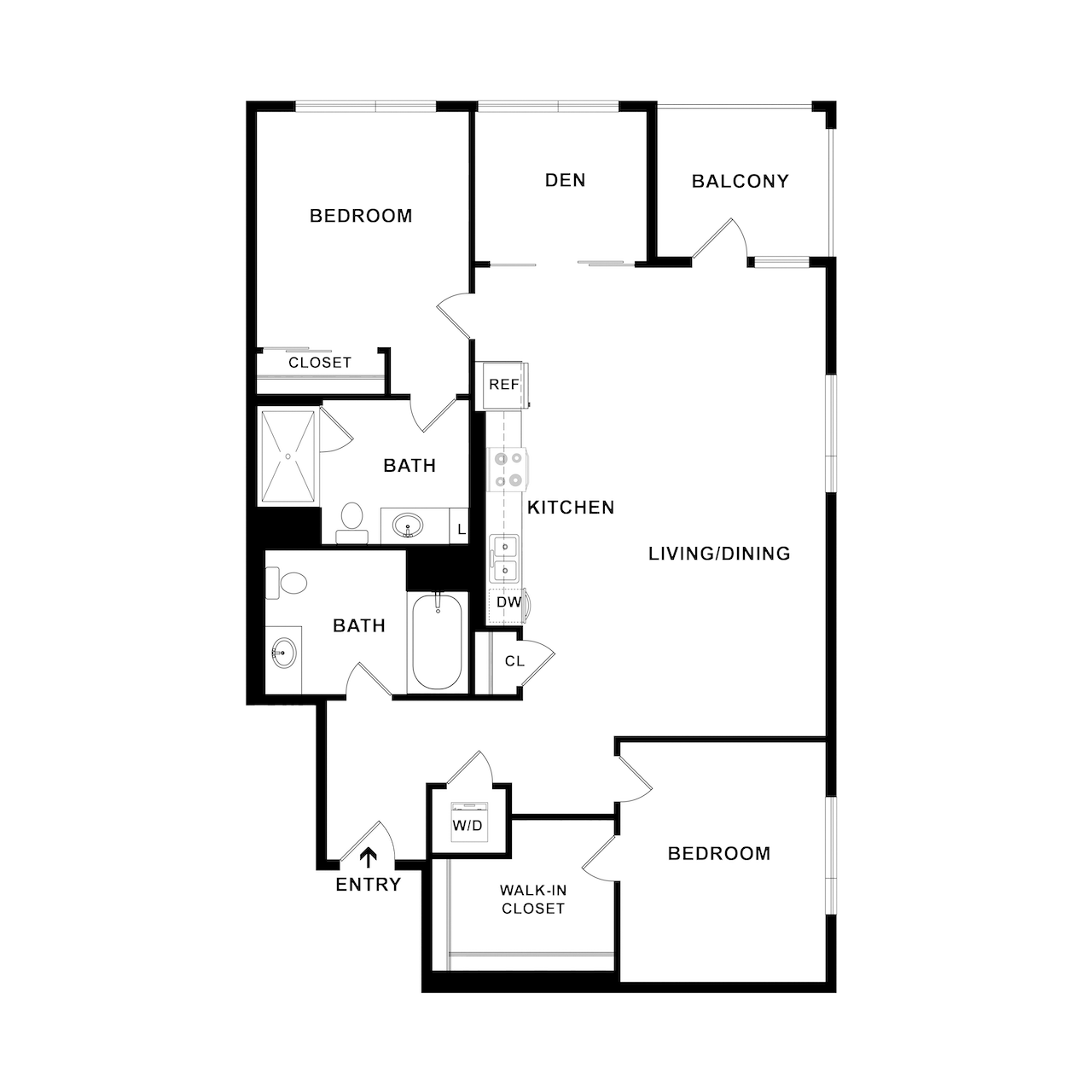 The 1860 | Floor Plans | Los Feliz, CA Luxury Apartments