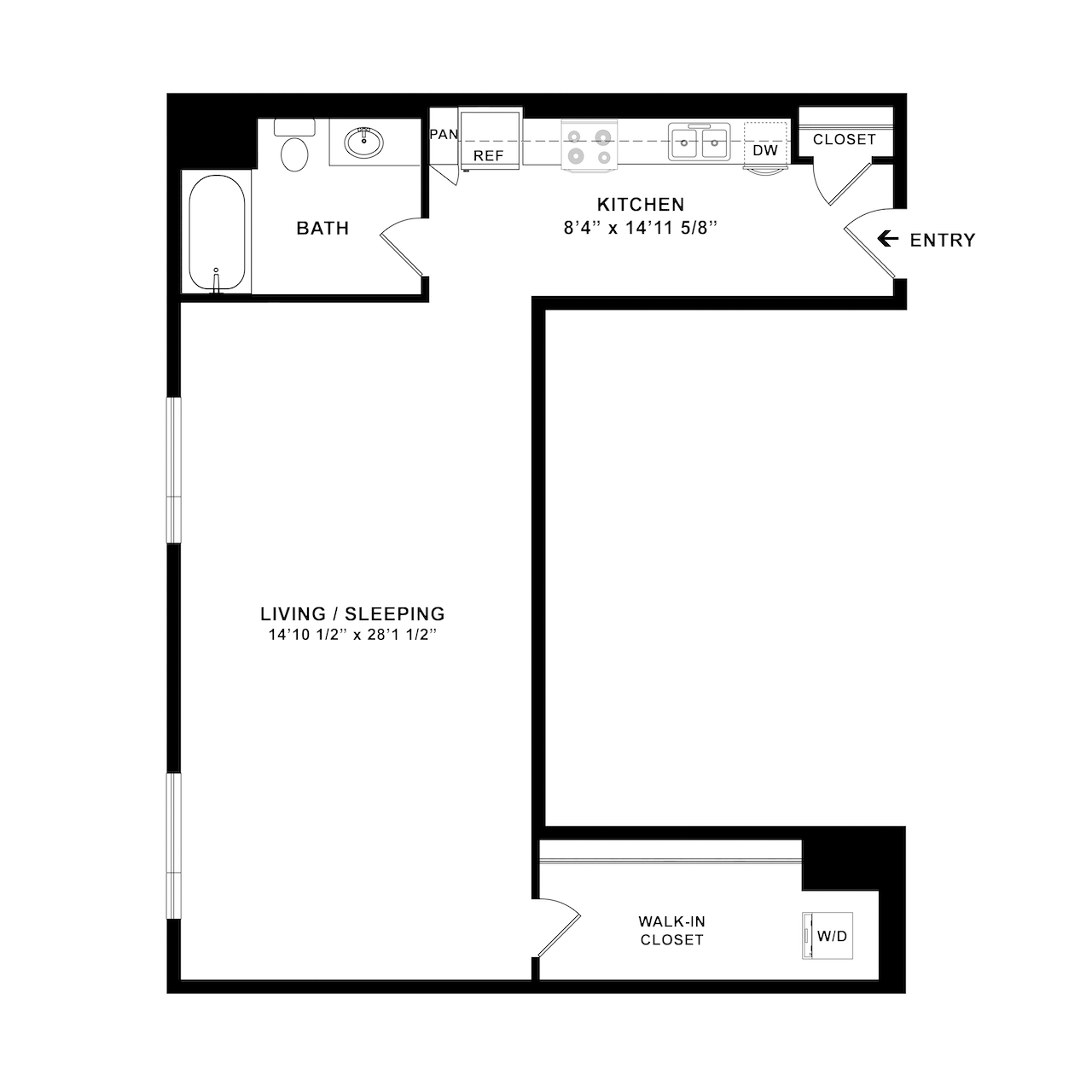 The 1860 | Floor Plans | Los Feliz, CA Luxury Apartments